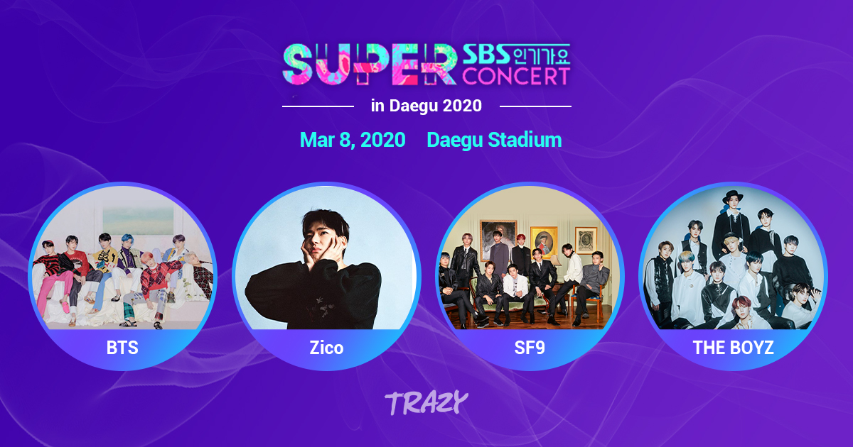 2020 SBS Super Concert in Daegu Foreigner Seat Ticket (Mar 8) + Bus ...